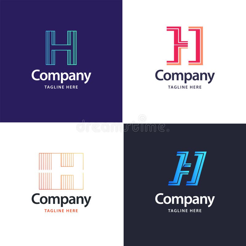 Letter H Big Logo Pack Design Creative Modern Logos Design for Your ...