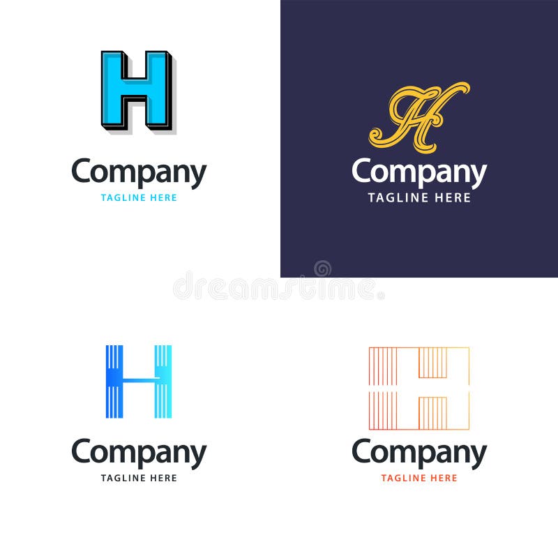 Letter H Big Logo Pack Design Creative Modern Logos Design for Your ...