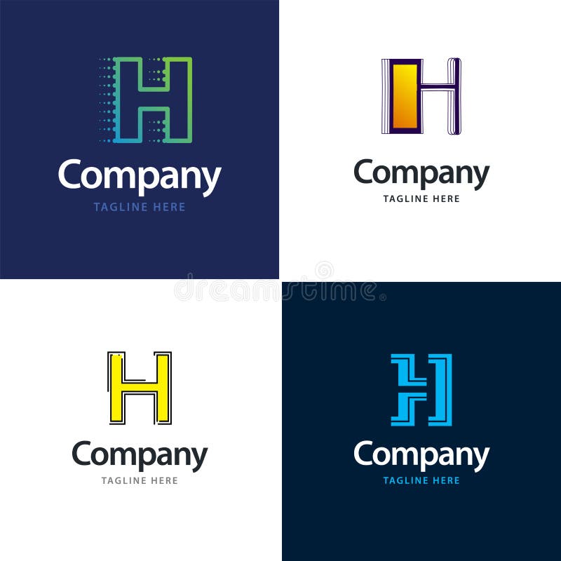 Letter H Big Logo Pack Design Creative Modern Logos Design for Your ...