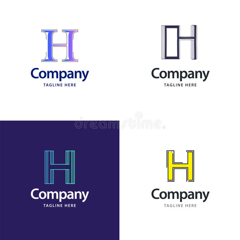 Letter H Big Logo Pack Design Creative Modern Logos Design for Your ...