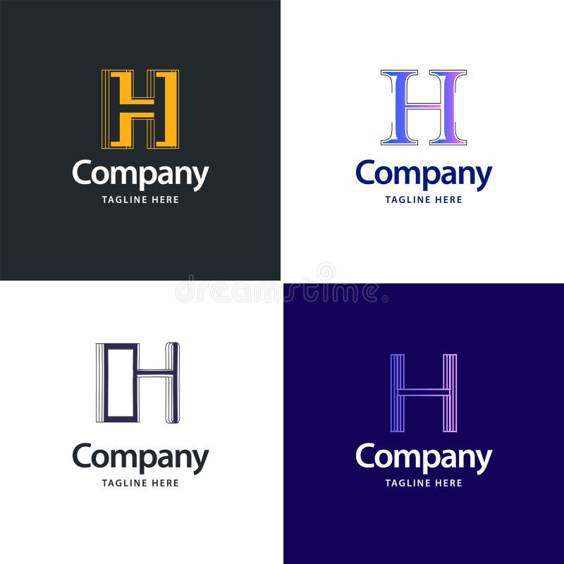 Letter H Big Logo Pack Design Creative Modern Logos Design for Your ...