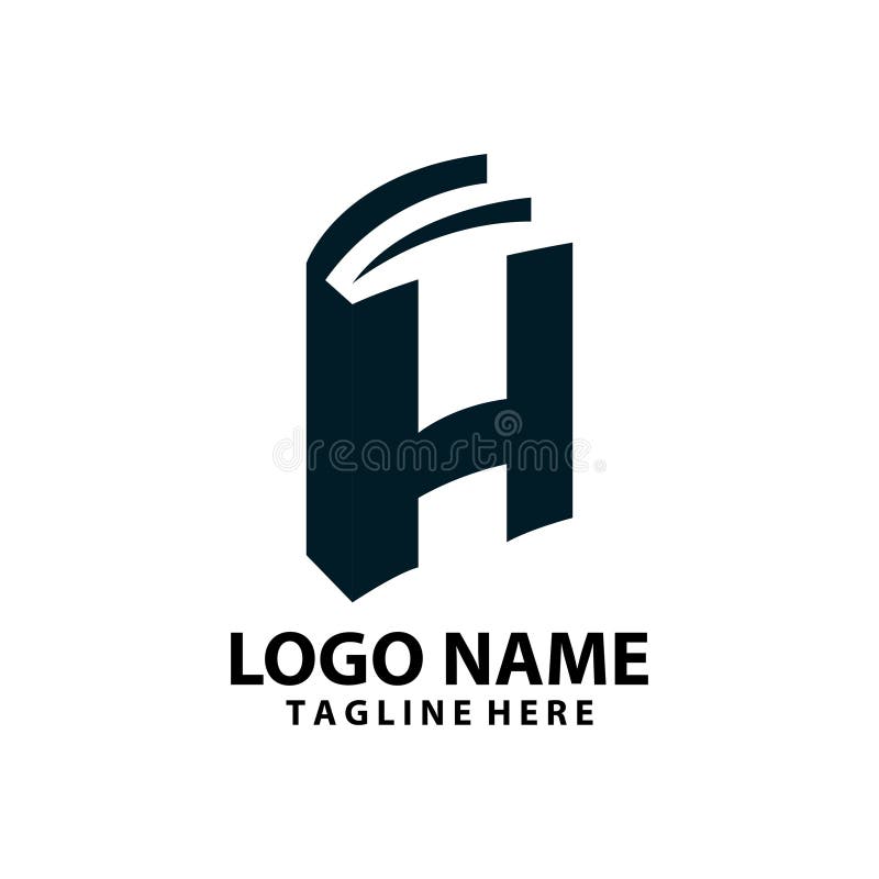Letter H Book Logo Design Vector Stock Vector - Illustration of signs ...