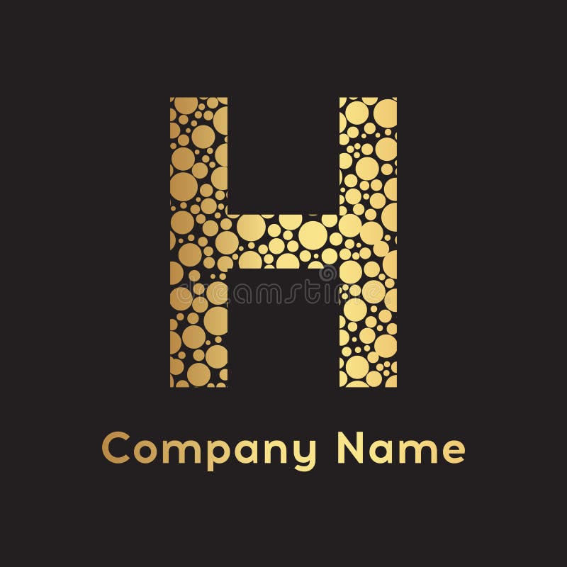 Letter H Bubbles Vector Blue Bubble Design Vector Illustration Stock ...