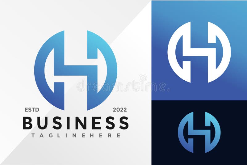 Letter H Business Logo Design Vector Illustration Template Stock Vector ...