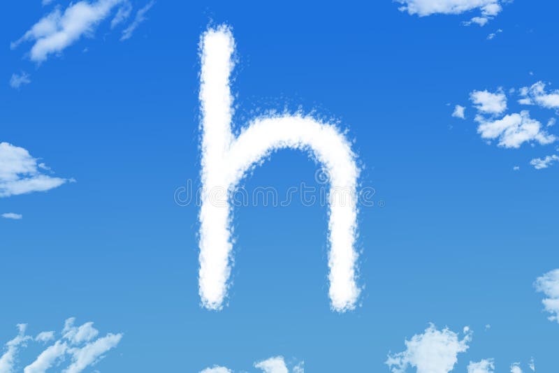 Letter h cloud shape stock image. Image of symbol, design - 198687185