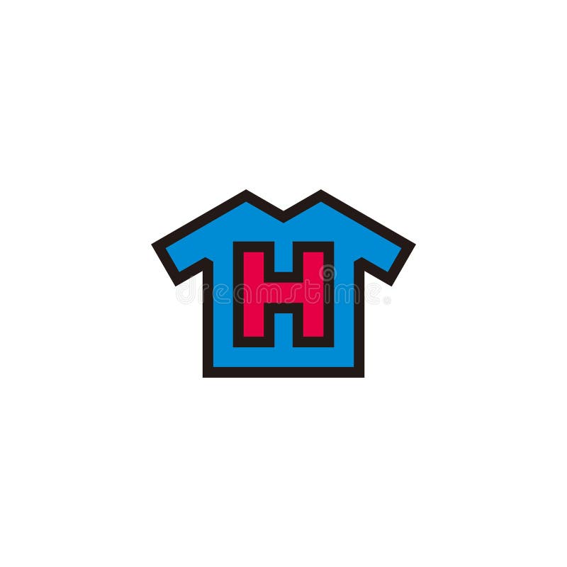 Letter H Colorful Shirt Simple Logo Vector Stock Vector - Illustration ...