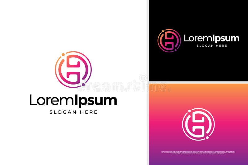 Letter H Connect Technology Logo Vector Design Stock Vector ...