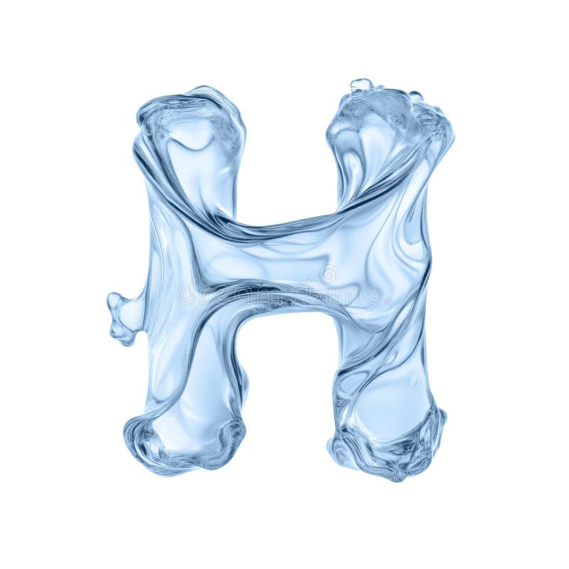 Letter H Created with Splashing Water Effect Stock Photo - Illustration ...