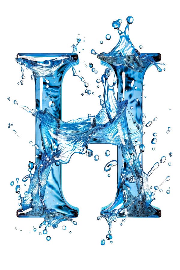 Letter H Formed by Water stock photo. Illustration of nature - 311629560