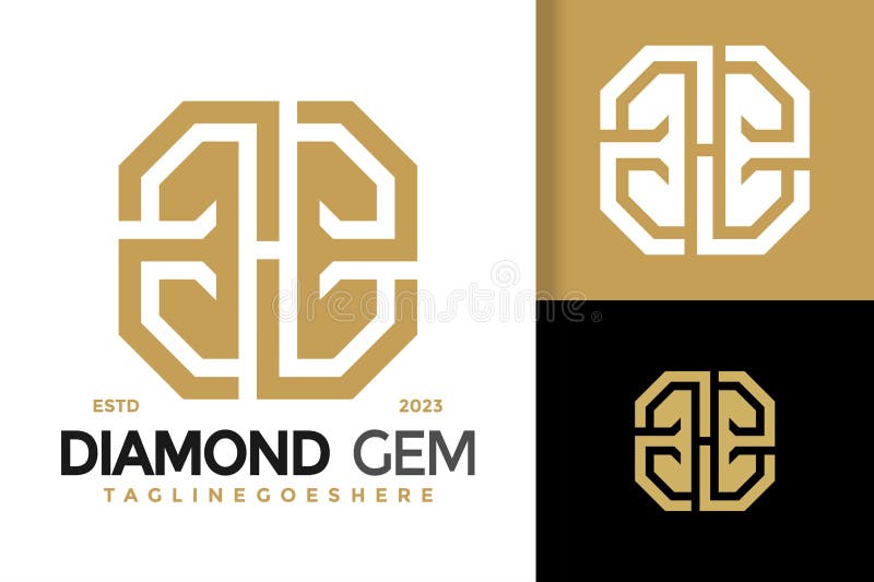 Letter H Diamond Gems Logo Vector Icon Illustration Stock Vector ...