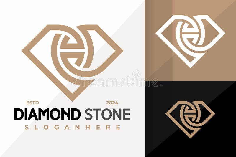 Letter H Diamond King Logo Icon Vector Design. Creative Simple Logos ...