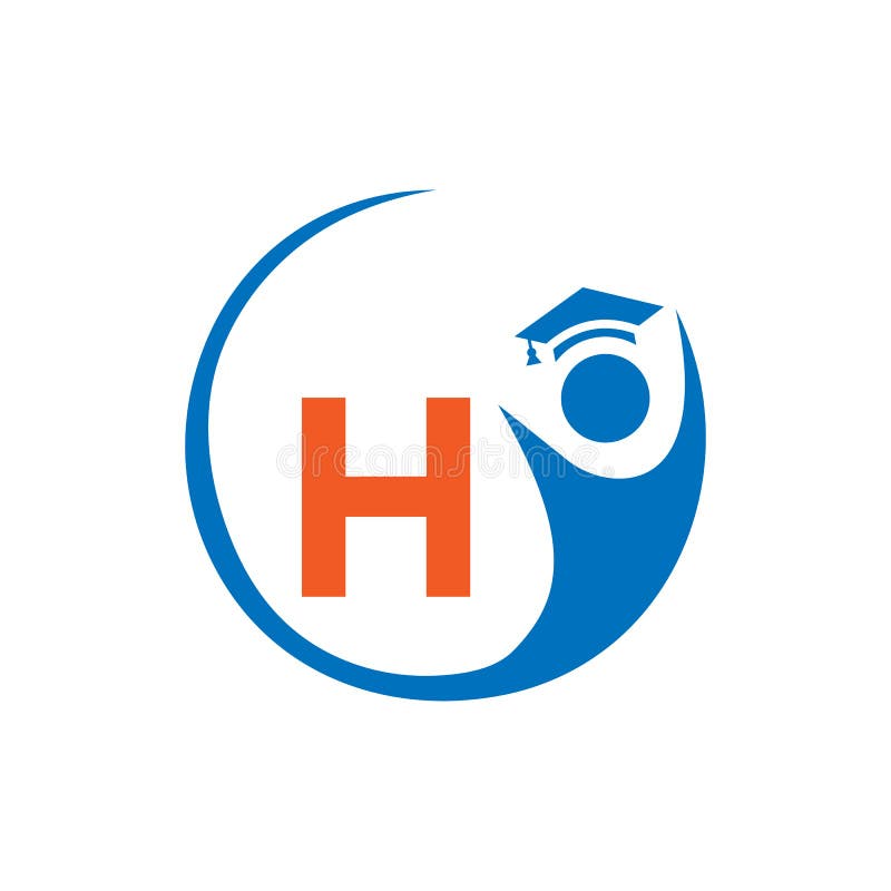 Letter H Education Logo Template. Education Logo on H Letter, Initial ...