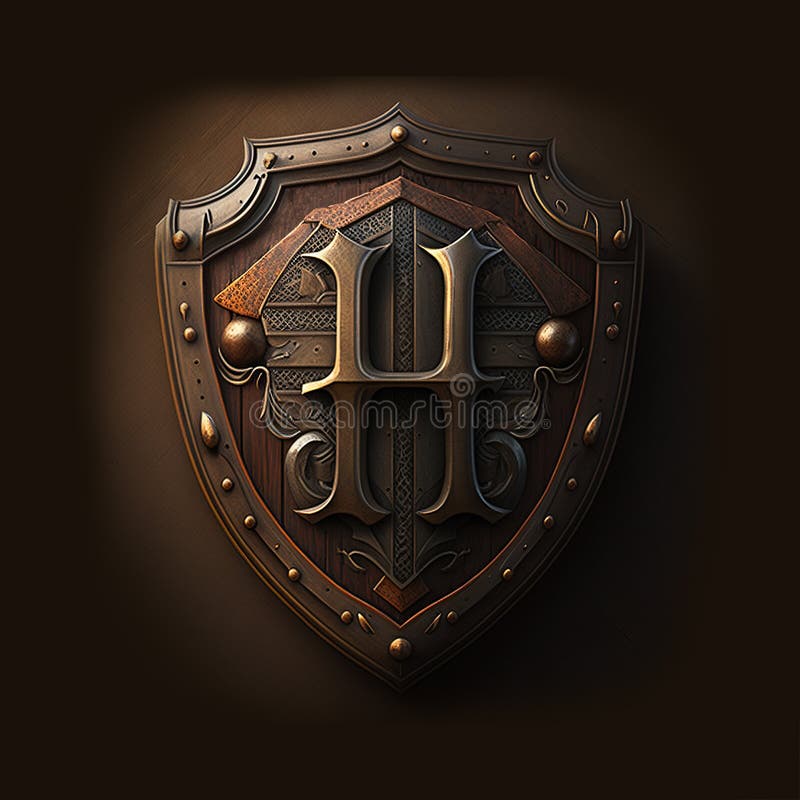 The Letter H on the Family Coat of Arms. Generative AI Stock ...