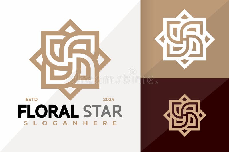 Letter H Floral Star Logo Icon Vector Design. Creative Simple Logos ...