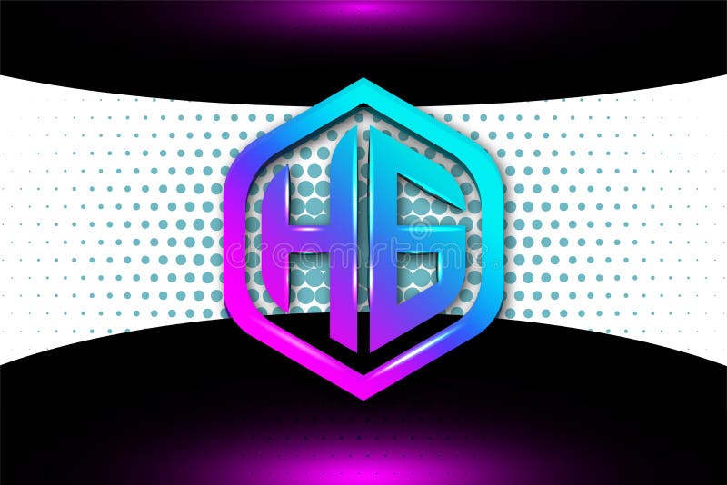 Letter H G gaming logo stock vector. Illustration of scifi - 235661355