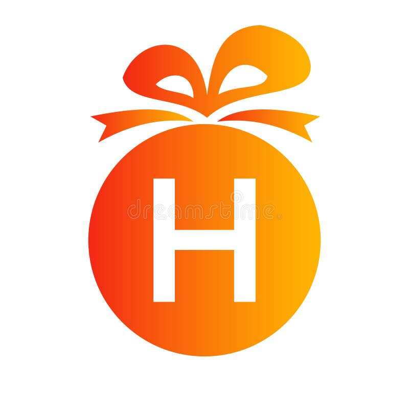 Letter H Gift Box Logo. Giftbox Icon Celebration Logo Element Template ...