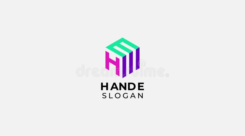 Letter H with Hand Logo Icon Sign Vector Template Stock Illustration ...