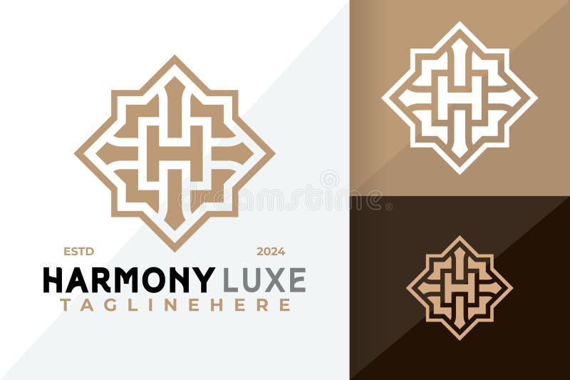 Letter H Harmony Ornamental Logo Icon Vector Design Illustration Stock Vector - Illustration of ...