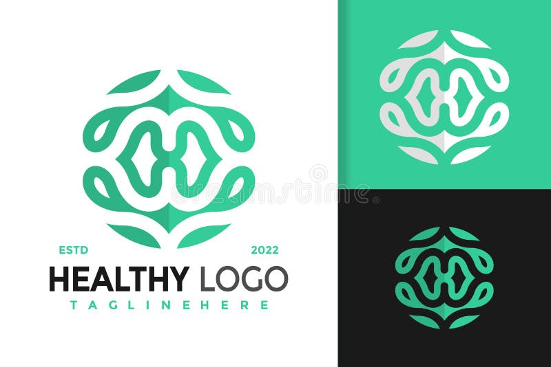 Letter H Healthy Nature Modern Logo Design Vector Template Stock Vector ...