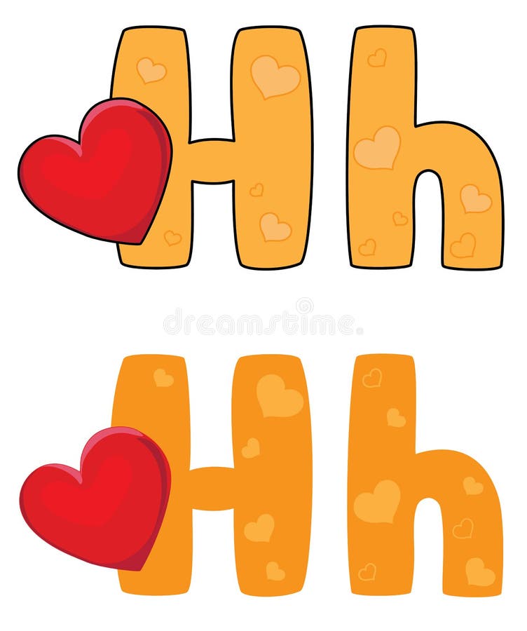 Alphabet H In Heart