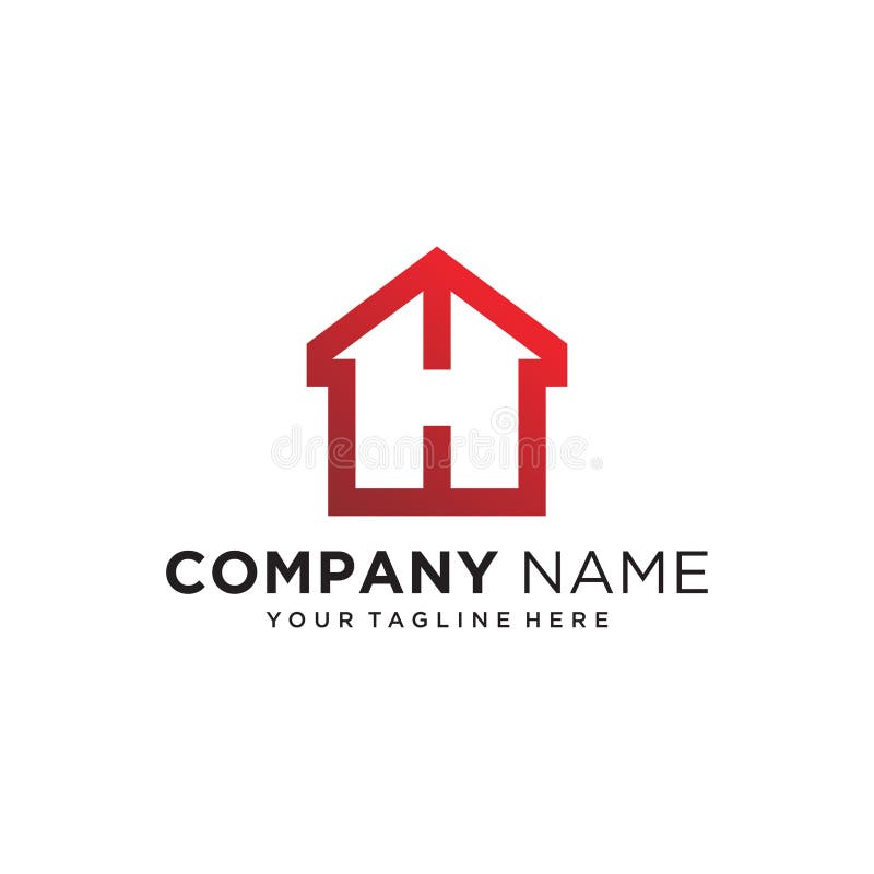 Letter H Home Logo Design,Vector Illustration Stock Vector ...