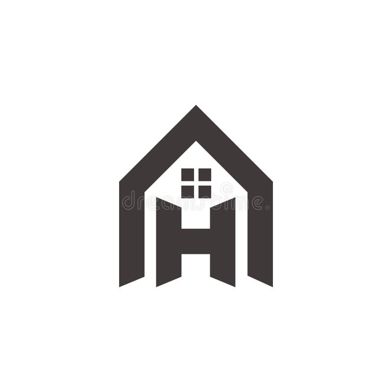 Letter H Home Windows Simple Geometric Logo Vector Stock Vector ...