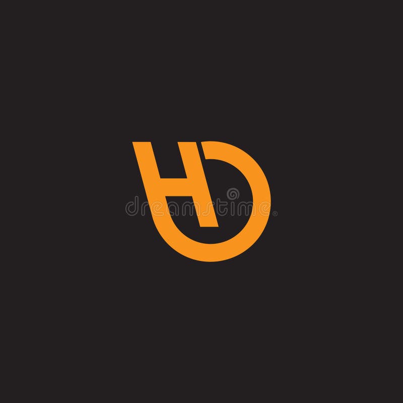 Letter H Hour Clock Loop Circle Logo Vector Stock Vector - Illustration ...