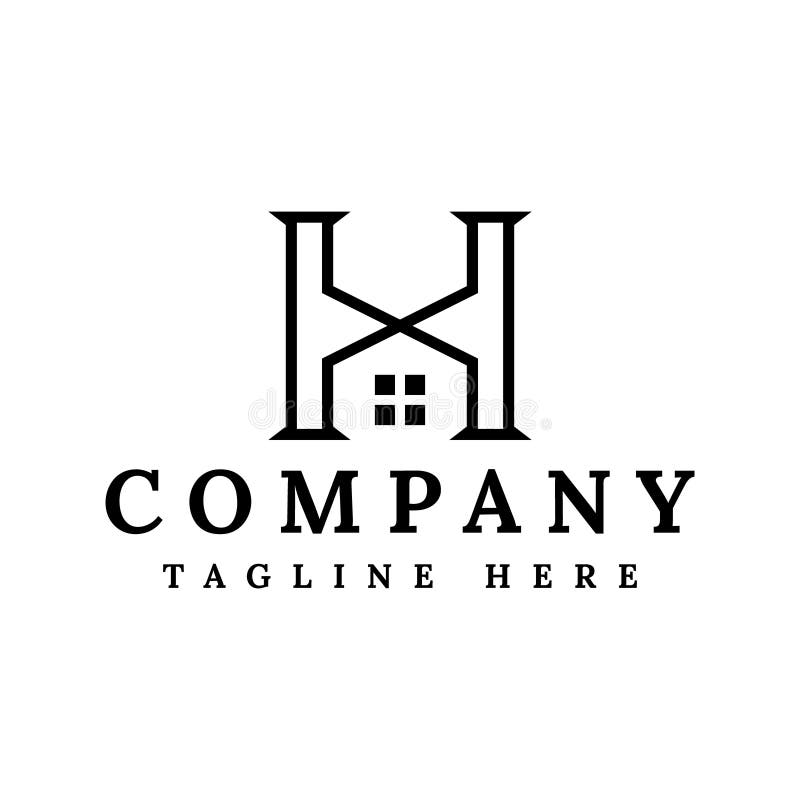 Letter H House Real Estate Logo Design Stock Vector - Illustration of ...