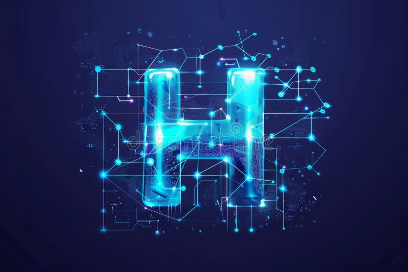 Letter H, Hydrogen Eco Fuel Concept Stock Image - Image of sustainable ...