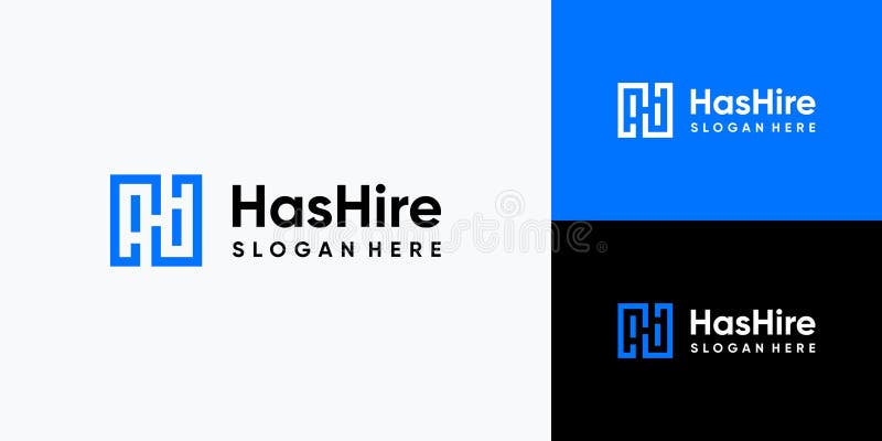 Letter H H Initial Line Vector Logo Design with Modern, Simple, Clean ...