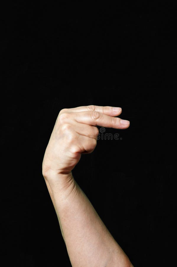 Black Hand Sign Language Hand Sign Language Alphabet Black And White