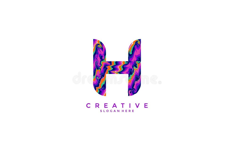 Letter H Logo Abstract Stylish Shape Sharp Design Stock Illustration ...