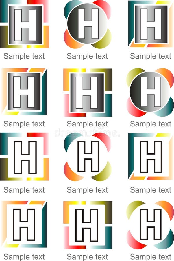 Letter H Logo stock vector. Illustration of culture, biology - 32014505