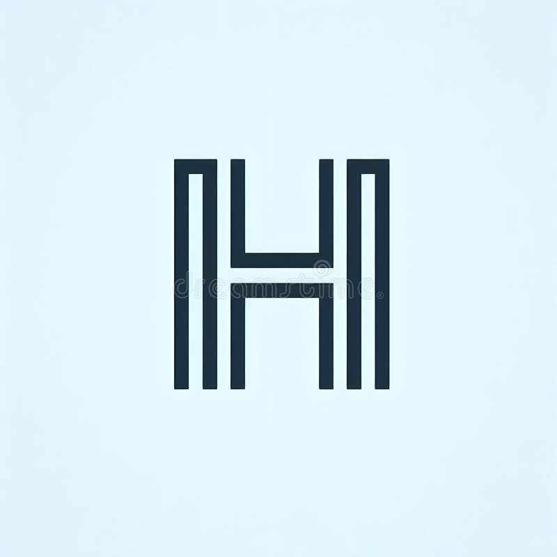 Letter H Logo Design with Carving Stock Illustration - Illustration of ...
