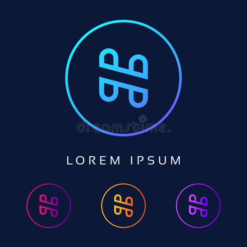 Letter H Logo Design Simple Vector Round Shape Stock Vector ...