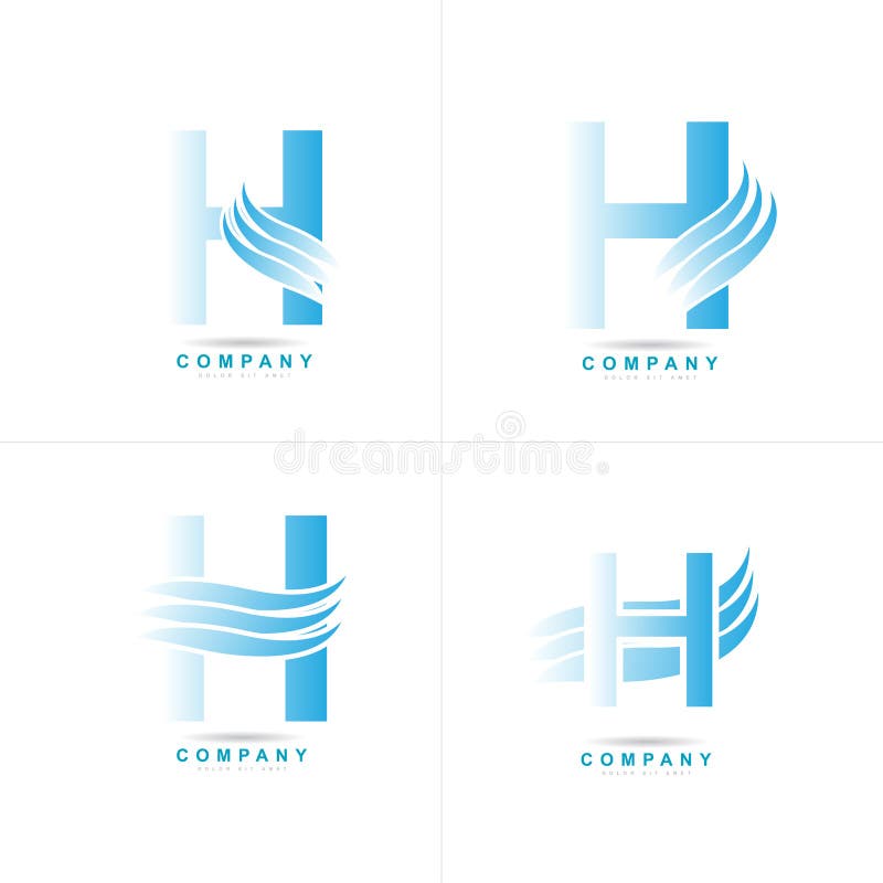 Letter H logo stock vector. Illustration of blue, letter - 50283261