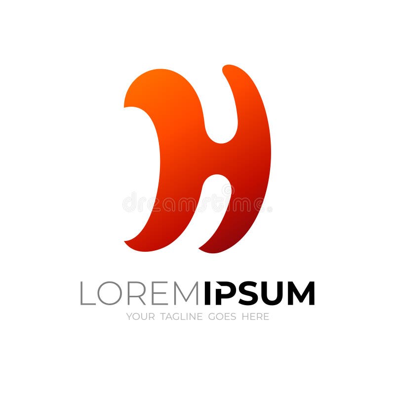 Letter H Logo with Simple Design, Vector Image Icon Stock Vector ...