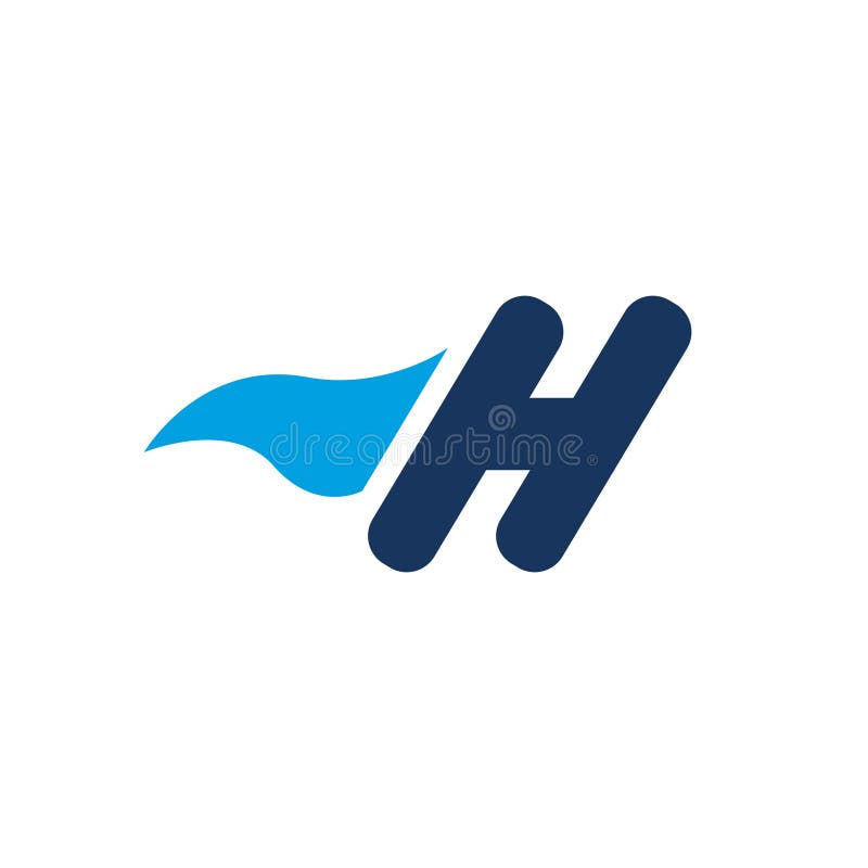 Letter H logo simple hero stock illustration. Illustration of hand ...