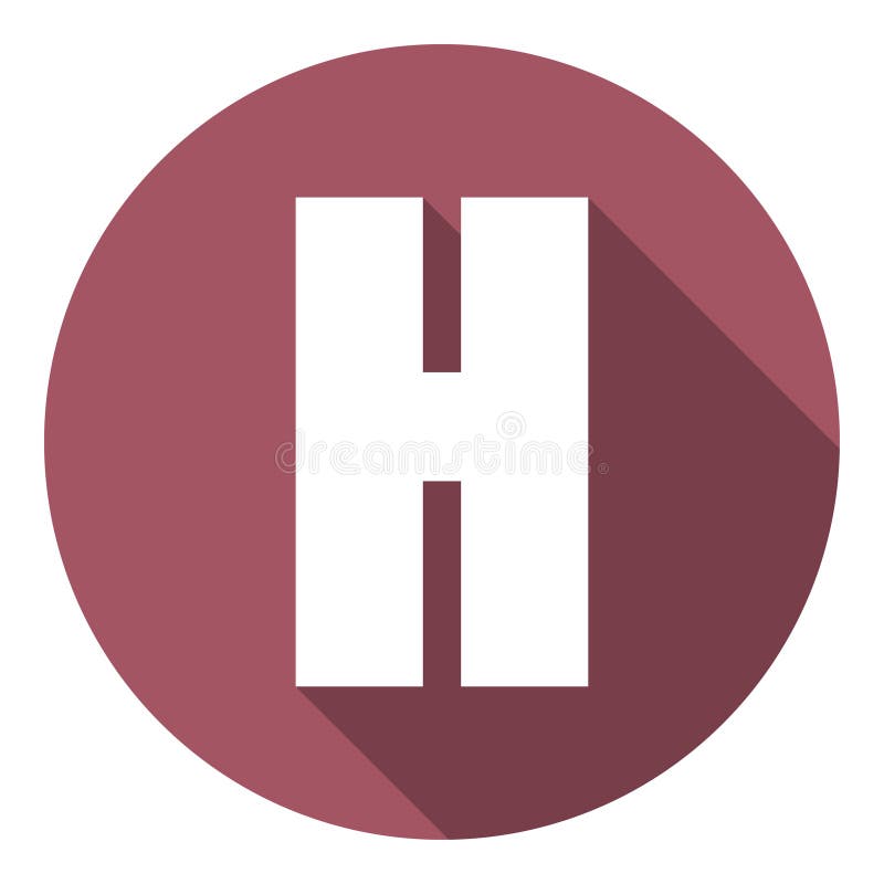 Letter H with a Long Shadow. Vector Illustration EPS10 Stock ...
