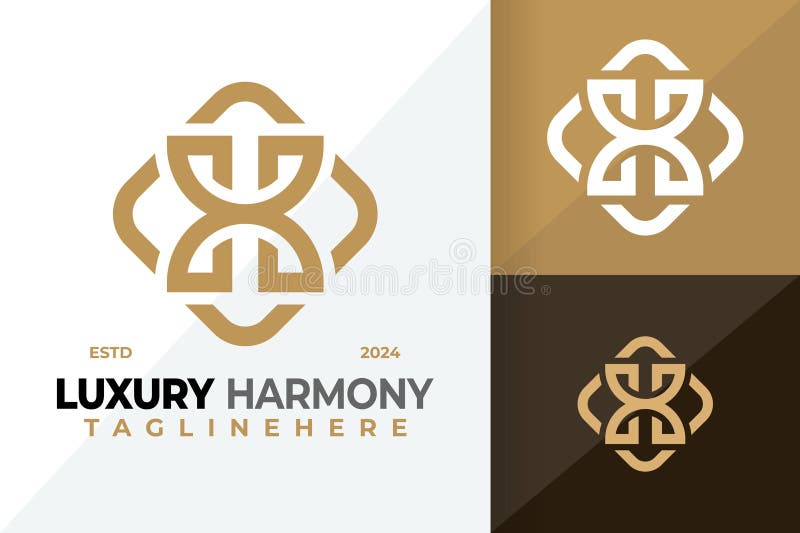 Letter H Luxury Symbol Logo Icon Vector Design Illustration Stock ...