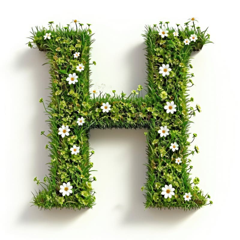 The Letter H is Made of Grass and Flowers Stock Photo - Image of summer ... The Letter H is Made of Grass and Flowers Stock Photo - Image of summer ...