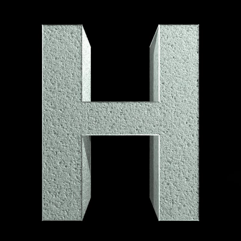 Letter H Made of Snow. Snow Font Stock Illustration - Illustration of ...