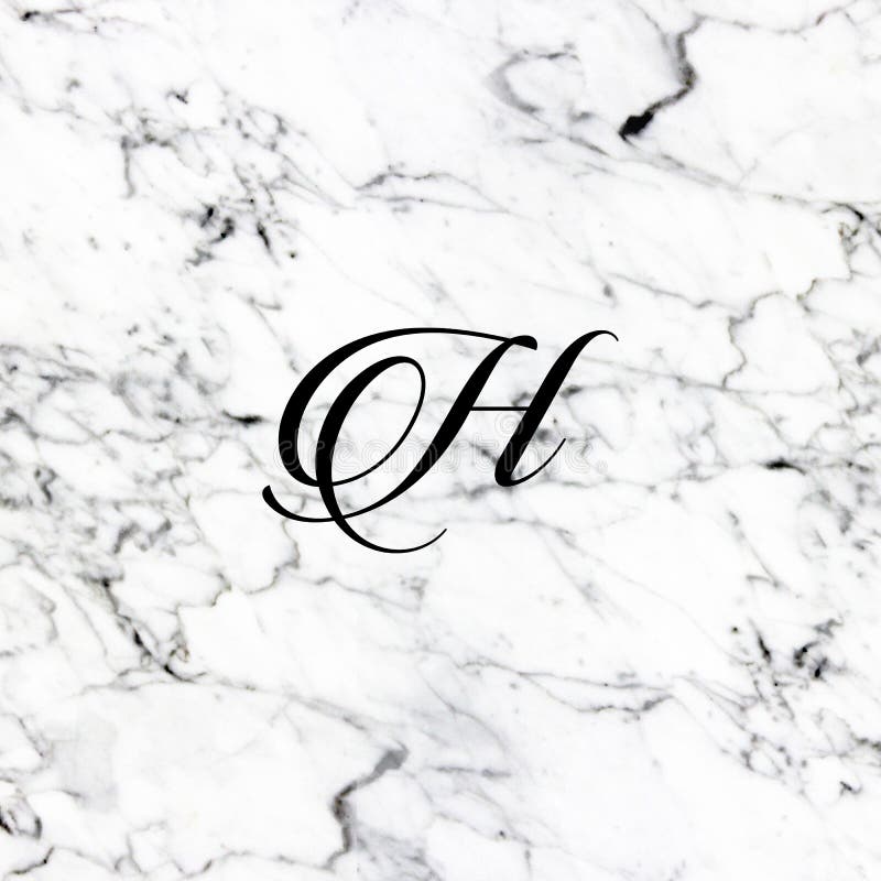 Letter H on Marble Texture Initial Stock Image - Image of design ...