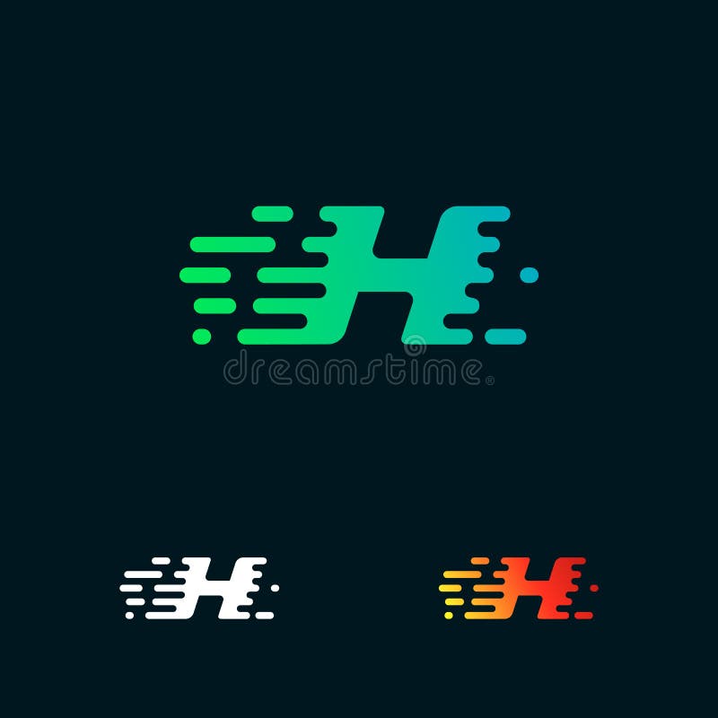 Letter H Modern Speed Shapes Logo Design Vector Stock Vector ...