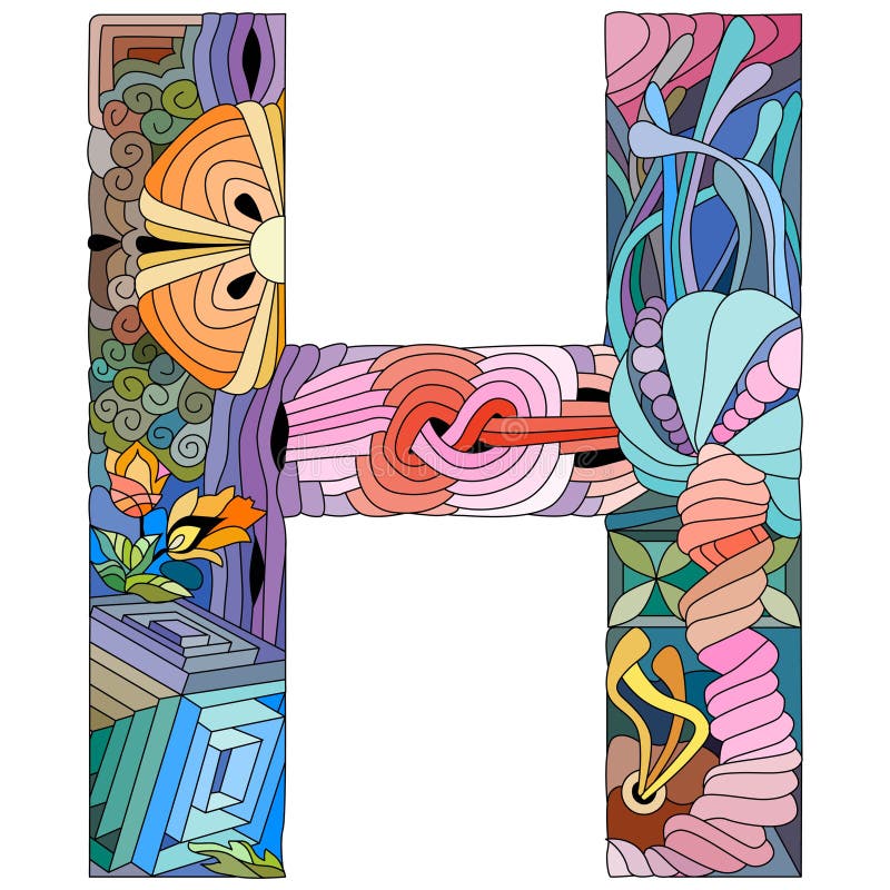 Letter H Monogram, Engraving Design. Vector Illustration. Stock Vector ...