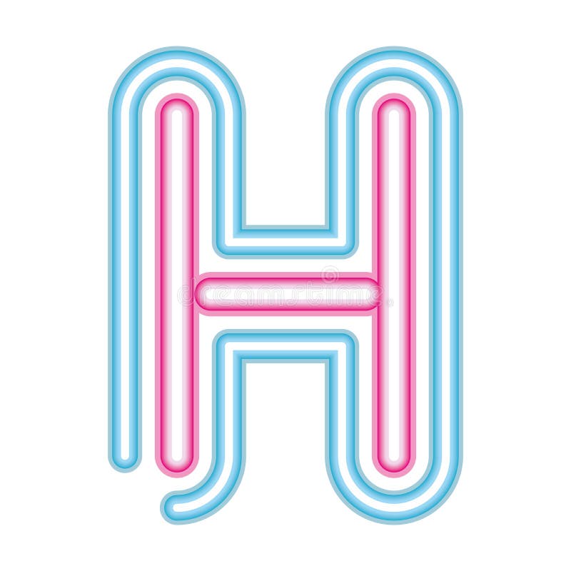 Glowing Neon Letter H Stock Illustrations – 164 Glowing Neon Letter H ...