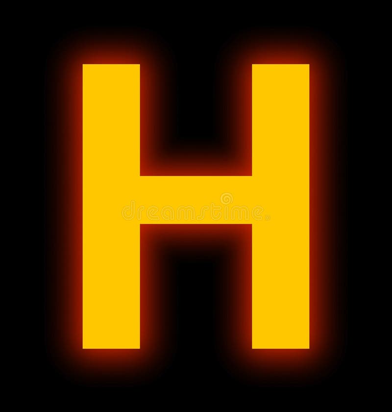 Neon Orange Letter H Stock Illustrations – 26 Neon Orange Letter H ...