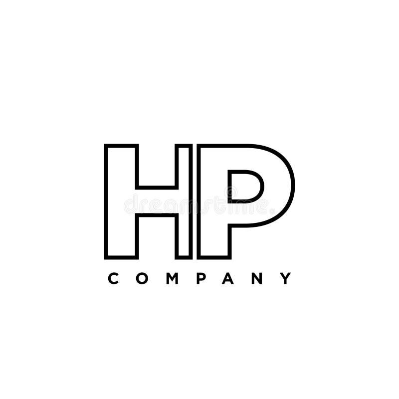 Letter H and P, HP Logo Design Template. Minimal Monogram Initial Based ...