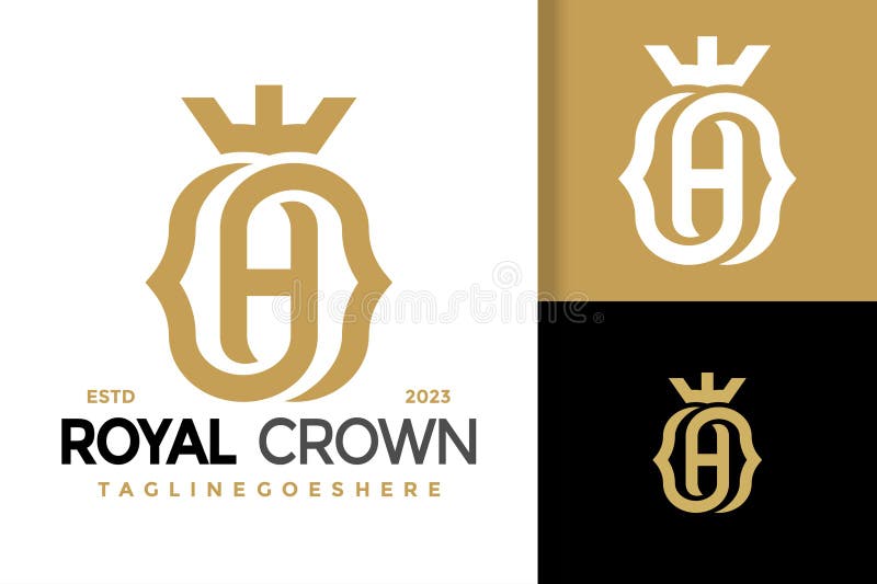 Letter H Royal Crown Logo Vector Icon Illustration Stock Vector ...