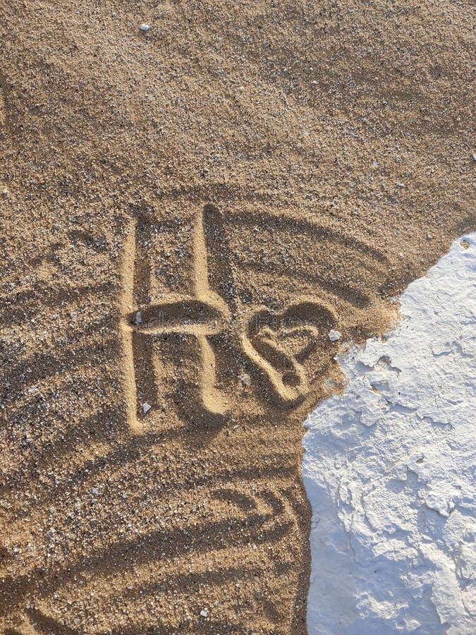 Letter H in sand stock image. Image of sand, monument - 346081301